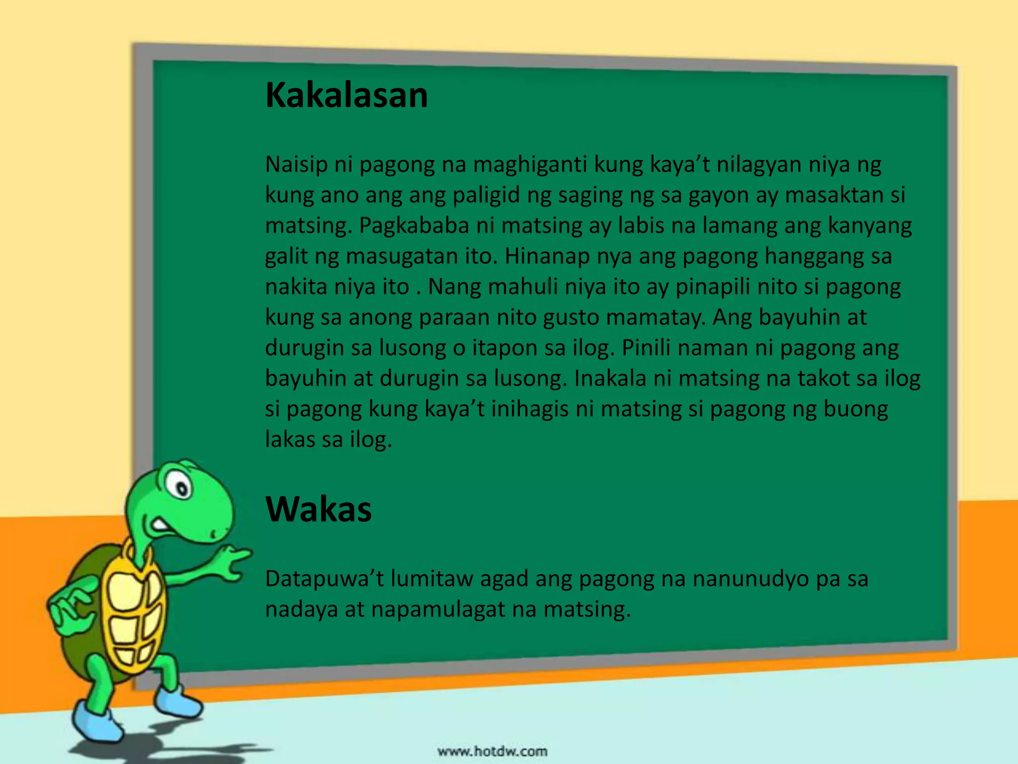 Pagsusuri ng Maikling Kwento sa Panahon ng kastila (Ang Pagong at Ang ...