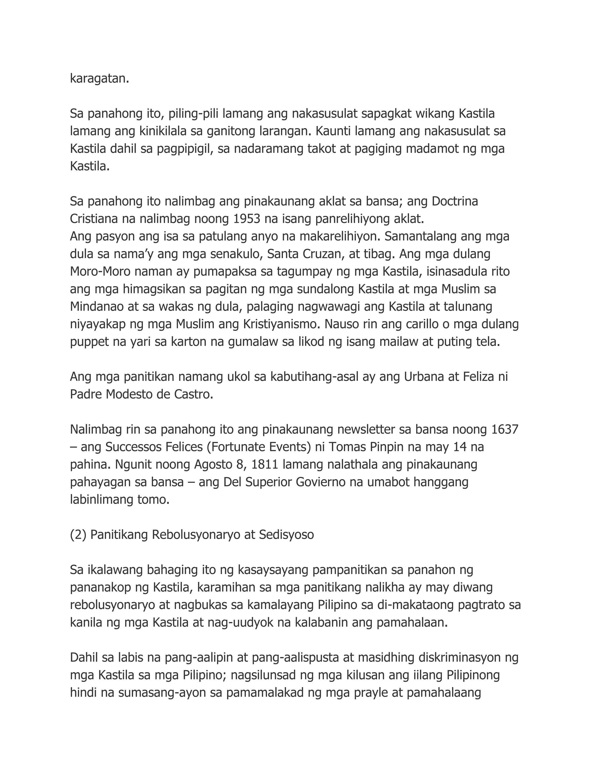 Panahon ng katutubo | DOCX
