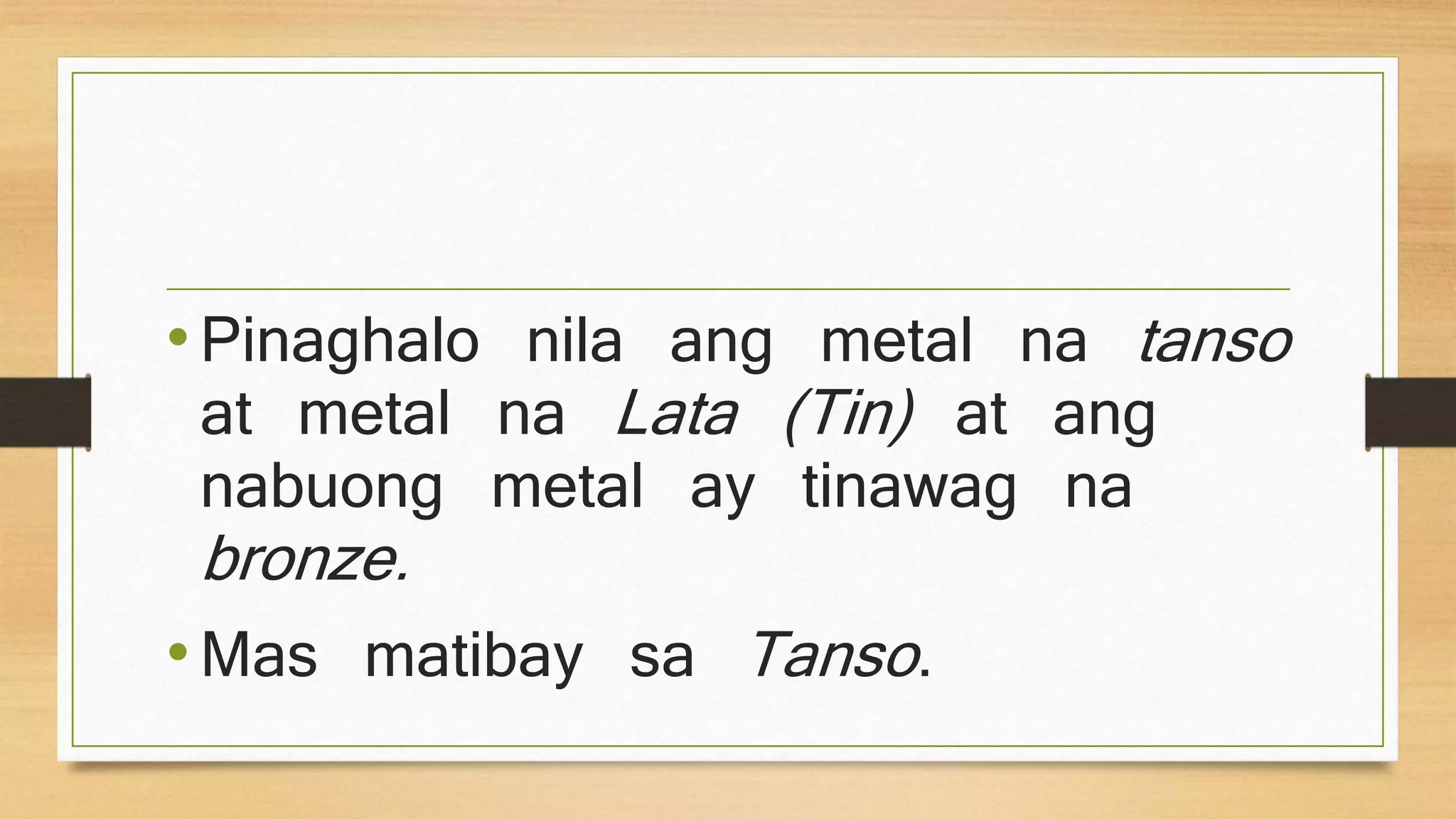 Panahon ng Metal | PPTX