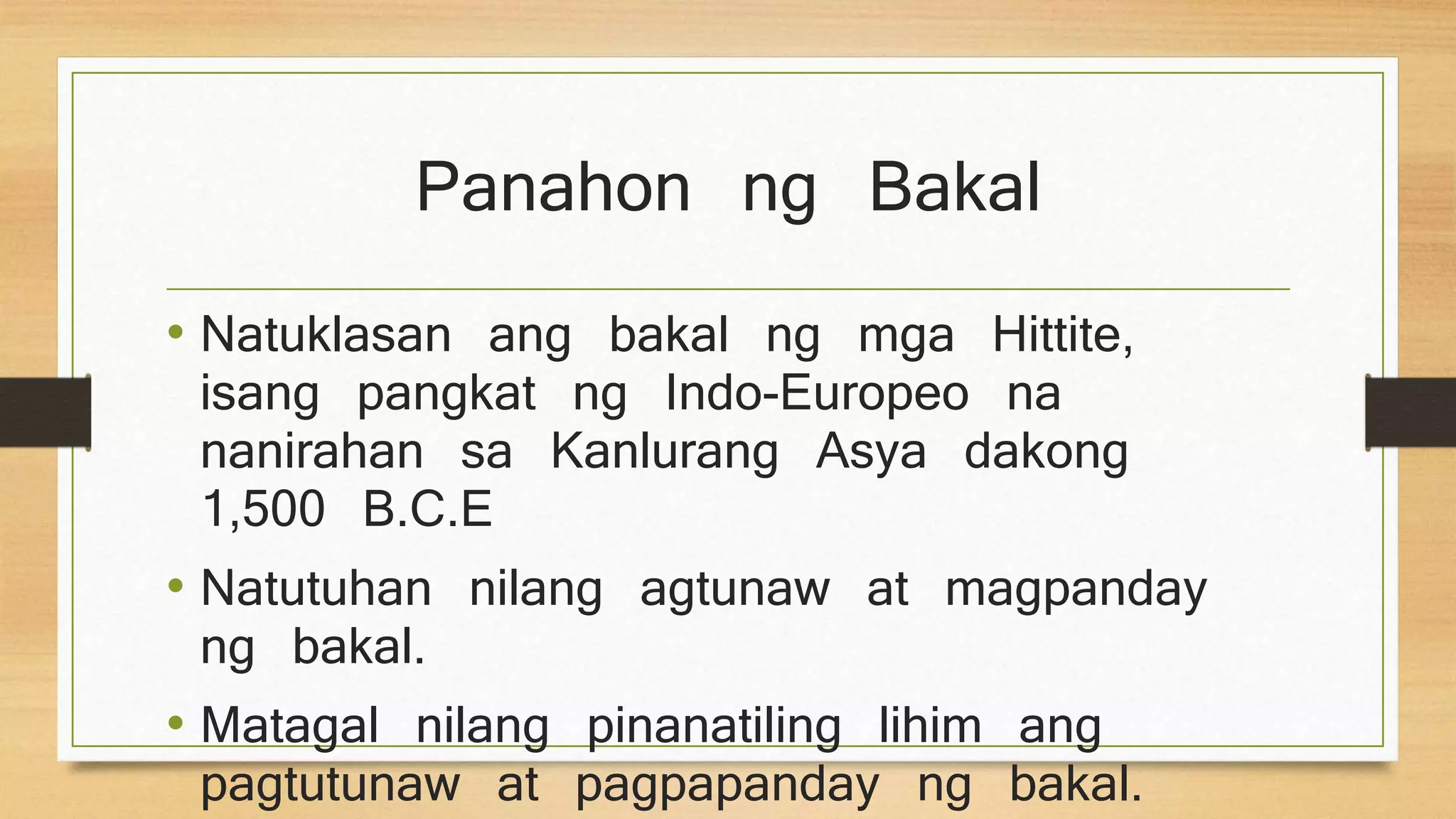 Panahon ng Metal | PPTX