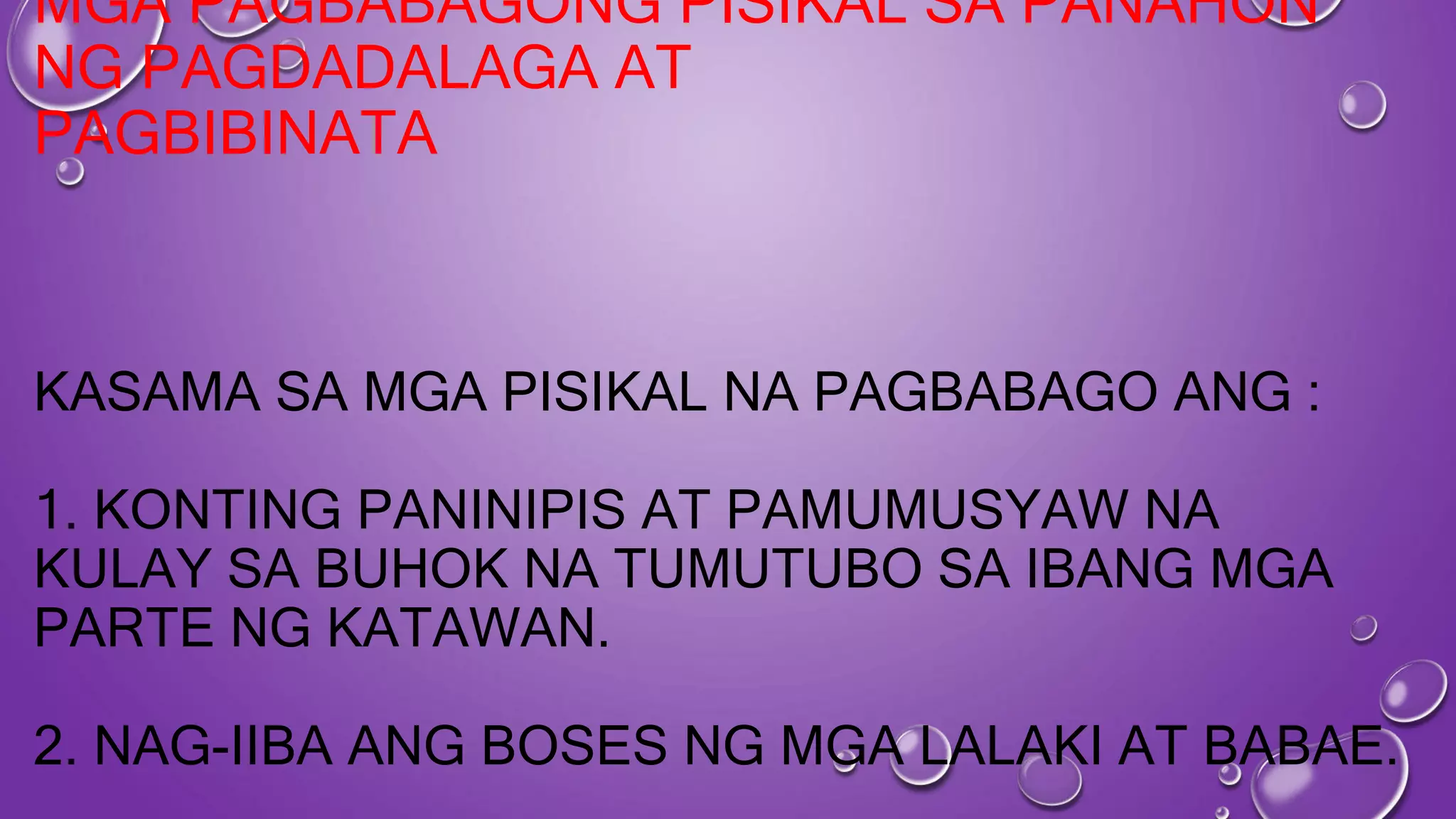 Panahon ng pagdadalaga at pagbibinata | PPTX