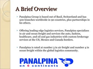 Panalpina Presentation | PPT