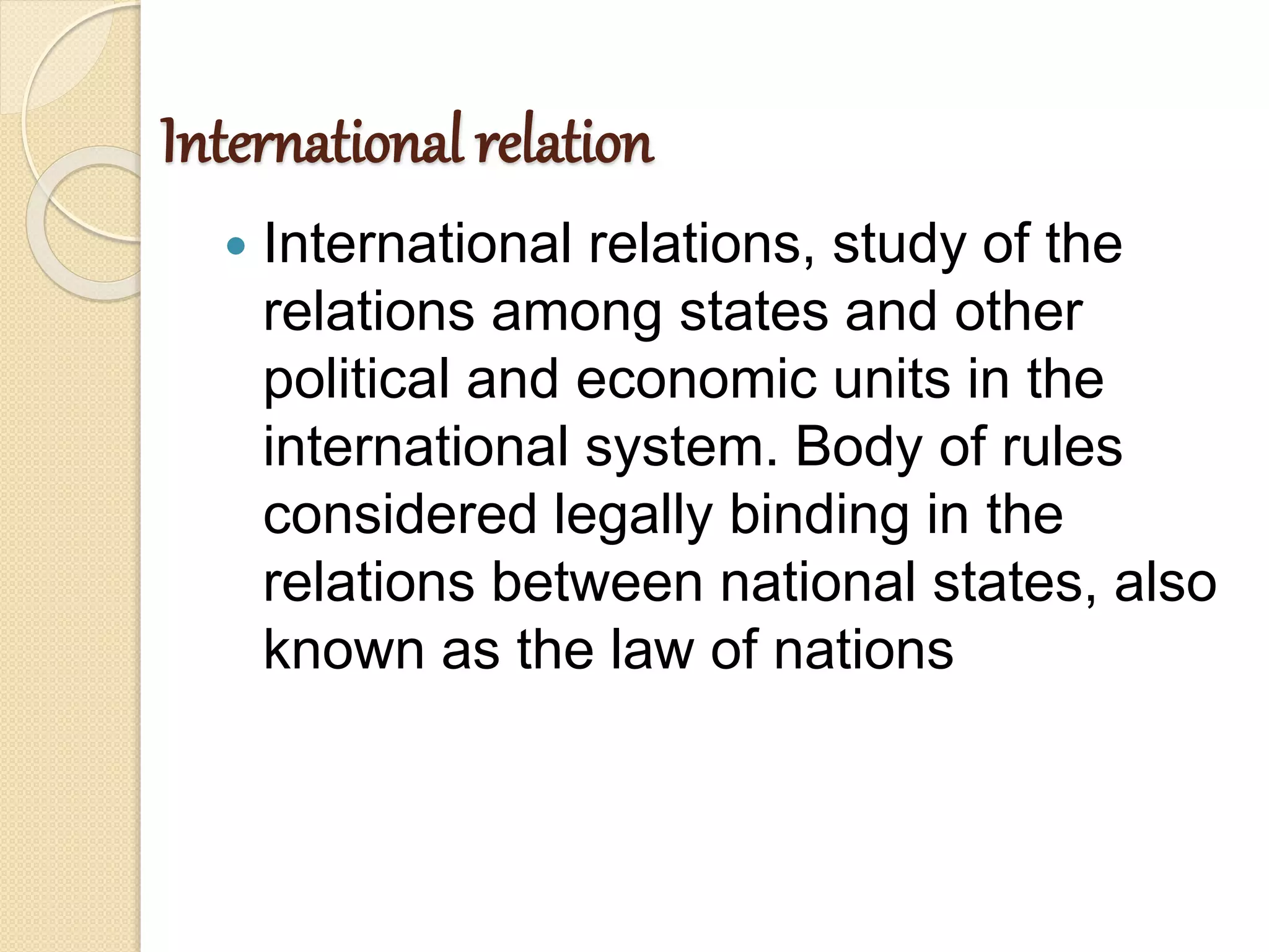 Global Peace & International Relations | PPTX