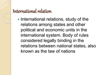 Global Peace & International Relations | PPTX