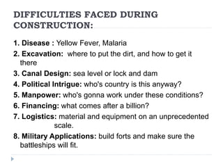 Panama canal final ppt | PPTX