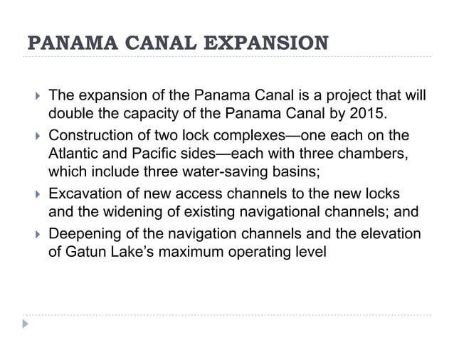 Panama canal final ppt | PPTX