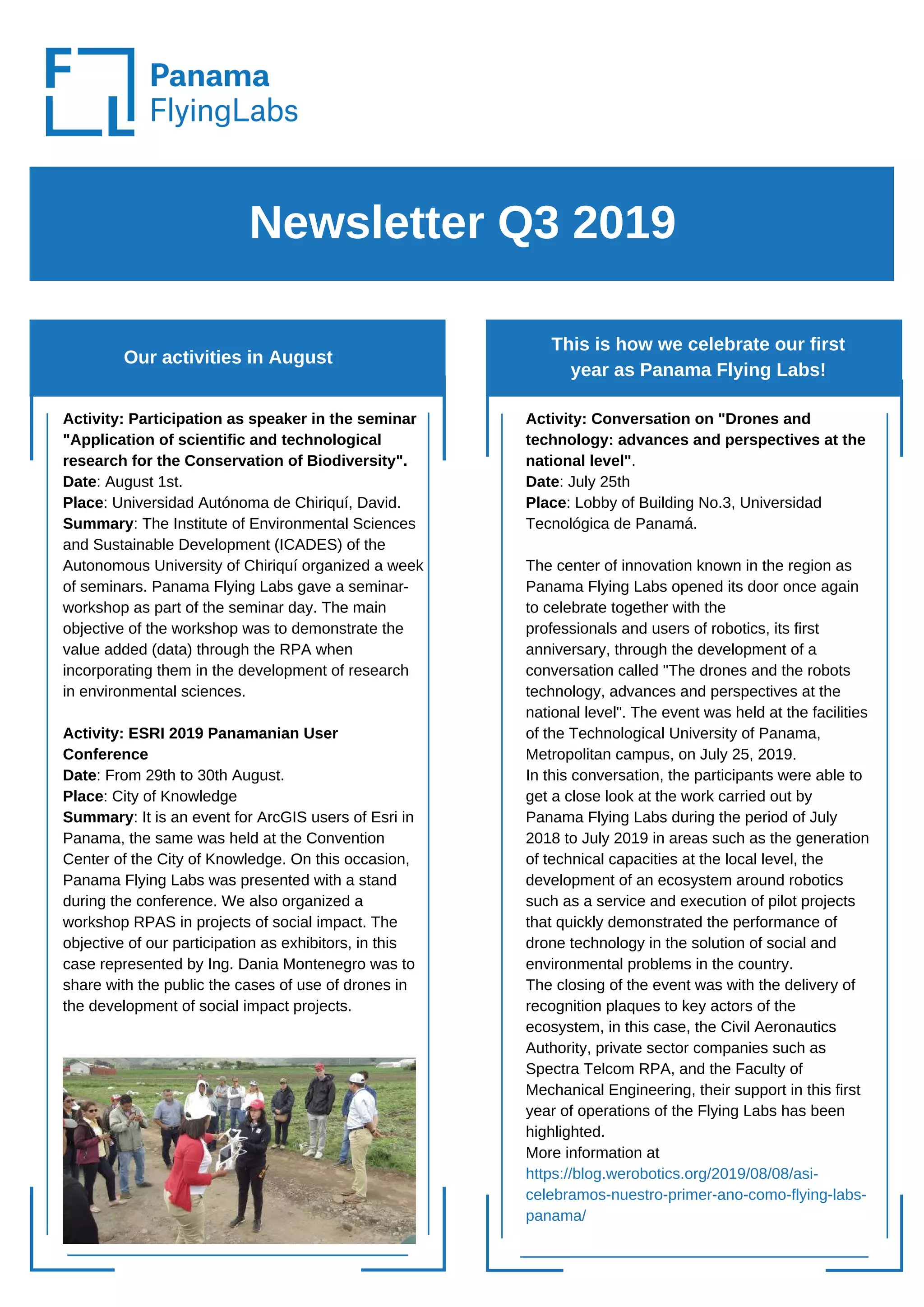Panama Flying Labs Newsletters 2019 | PDF