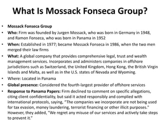 Panama papers offshore assets of world leaders revealed by leak | PPT