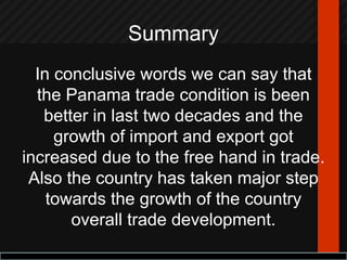 Panama trade data | PPT