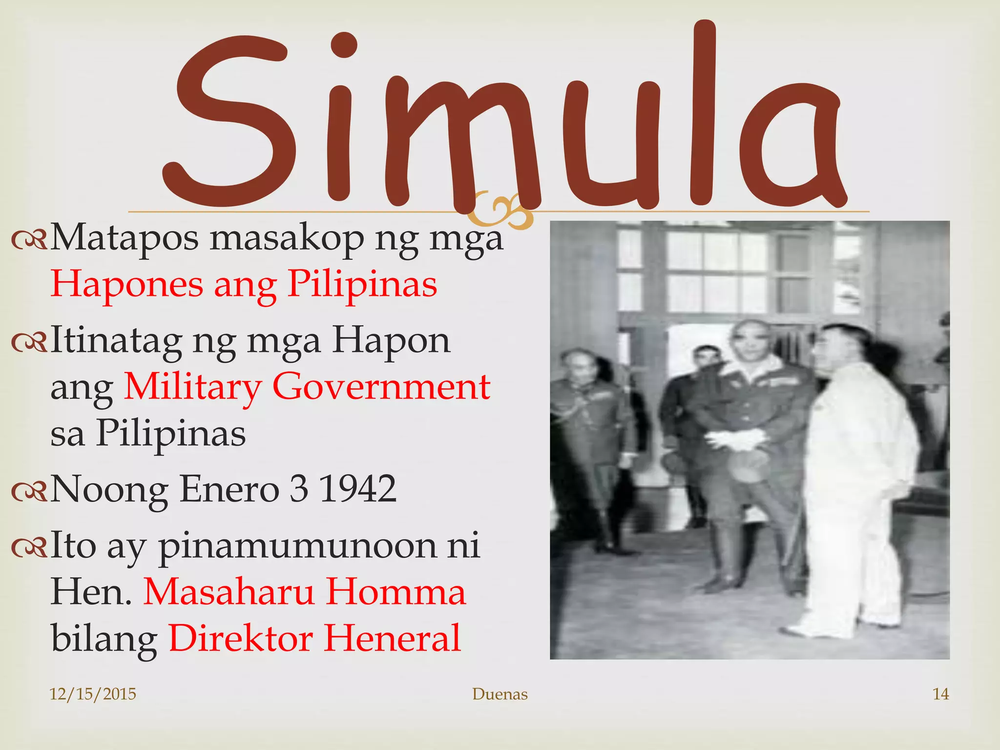 Pananakop ng mga hapon sa pilipinas | PPTX