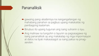 Pananaliksik | PPTX