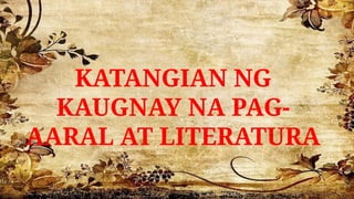 mga kaugnay na literatura at pag-aaral (kpl) | PPTX