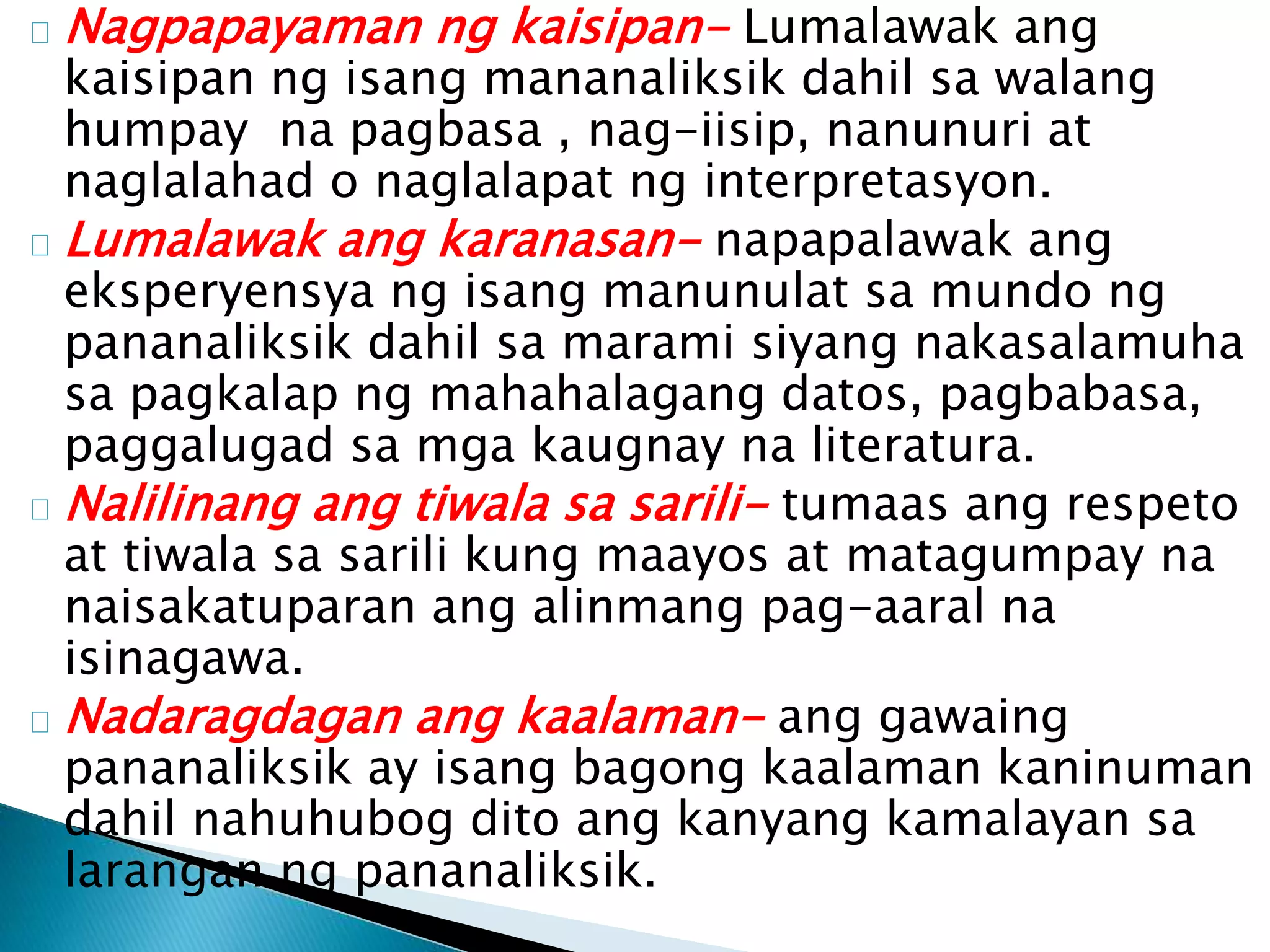 Kahalagahan ng Pananaliksik | PPTX
