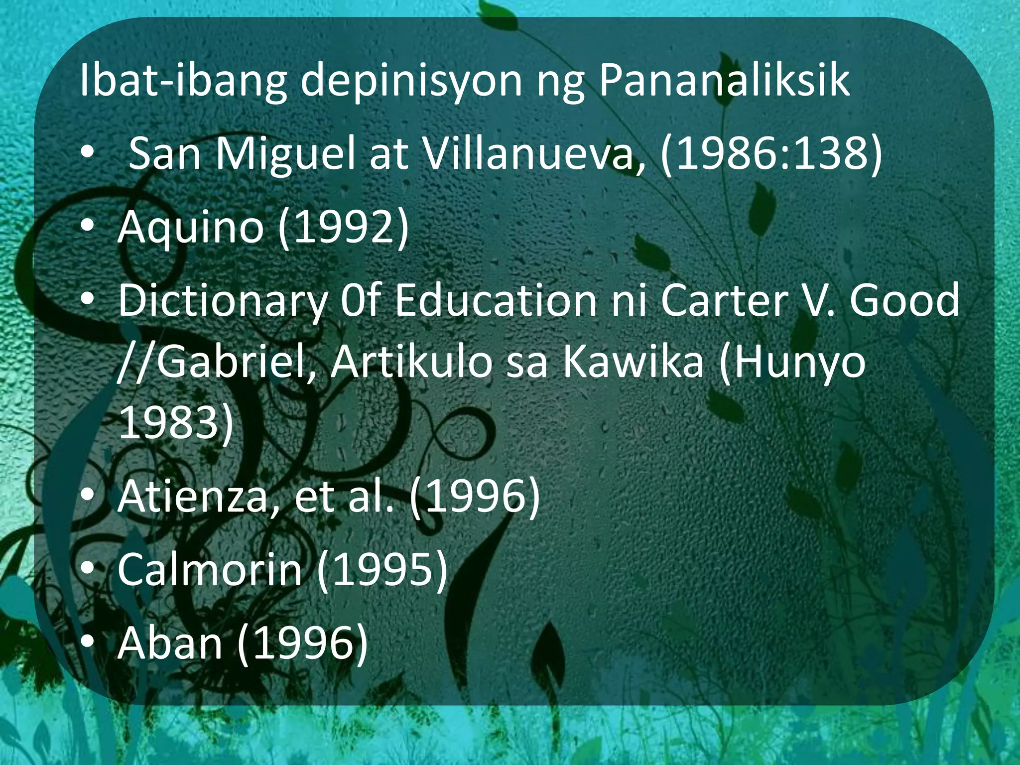 Pananaliksik Ppt