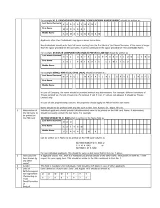 Pan application form | PDF