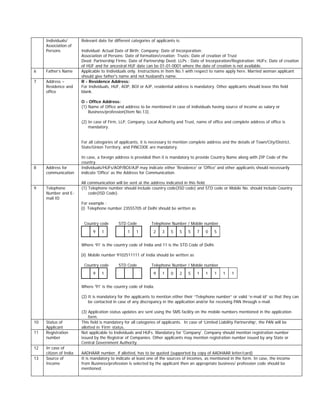 Pan application form | PDF