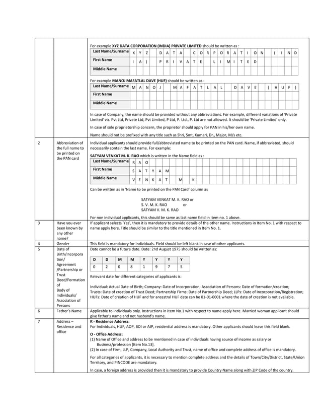 Pan application form 49 aa for foreign citizens | PDF | Personal Taxes ...