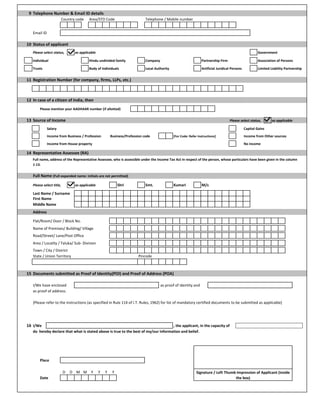 Pan application form 49 a for indian citizens | PDF | Personal Taxes ...