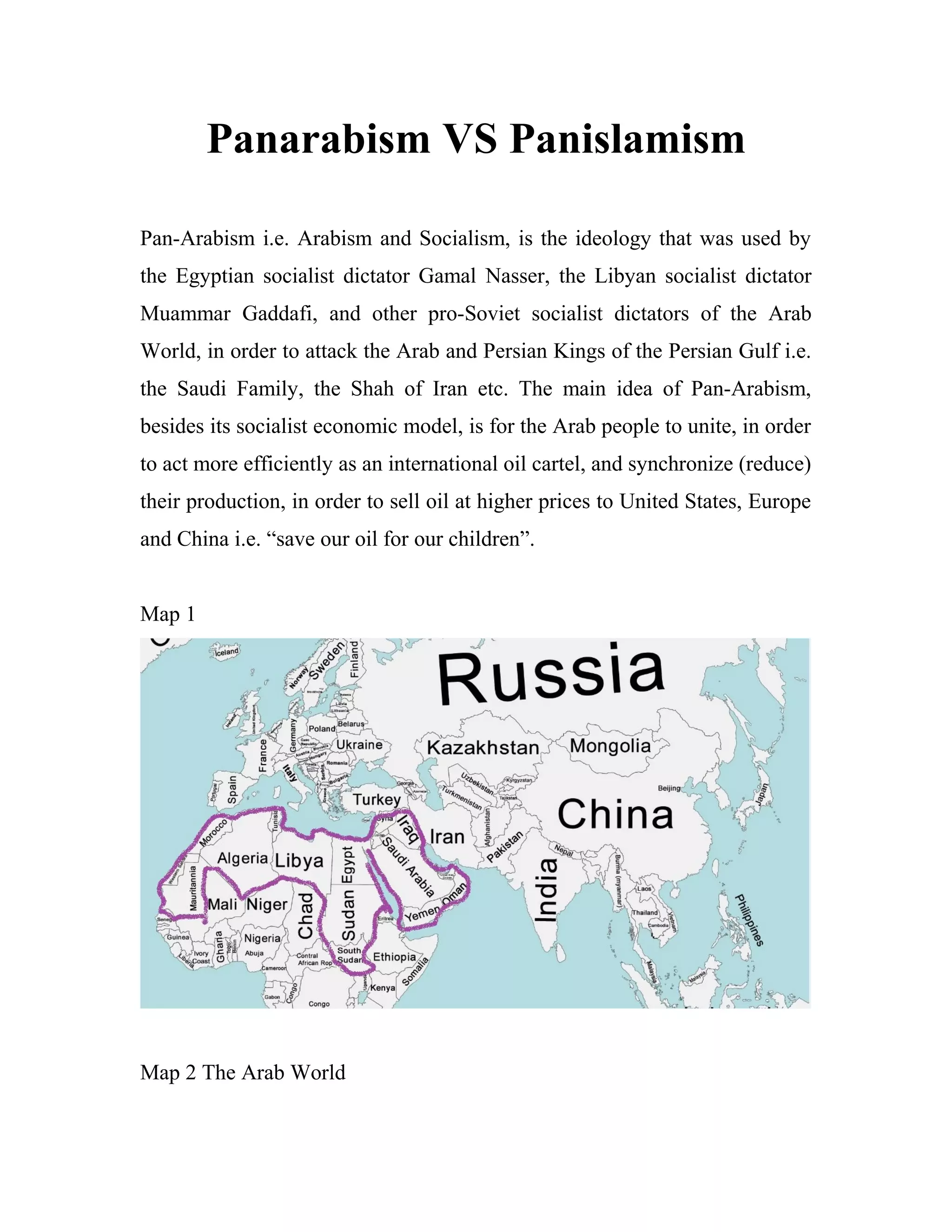 Pan-Arabism VS Pan-Islamism | DOC