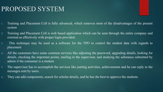 training and placement cell portal | PPTX