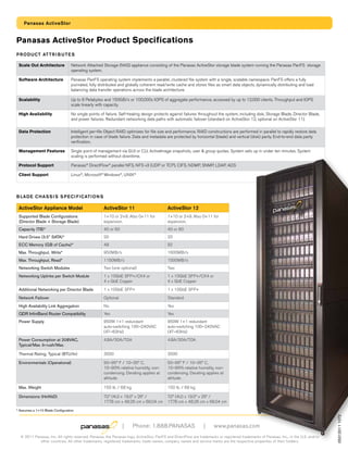 Panasas ActiveStor 11 and 12: Parallel NAS Appliance for HPC Workloads | PDF