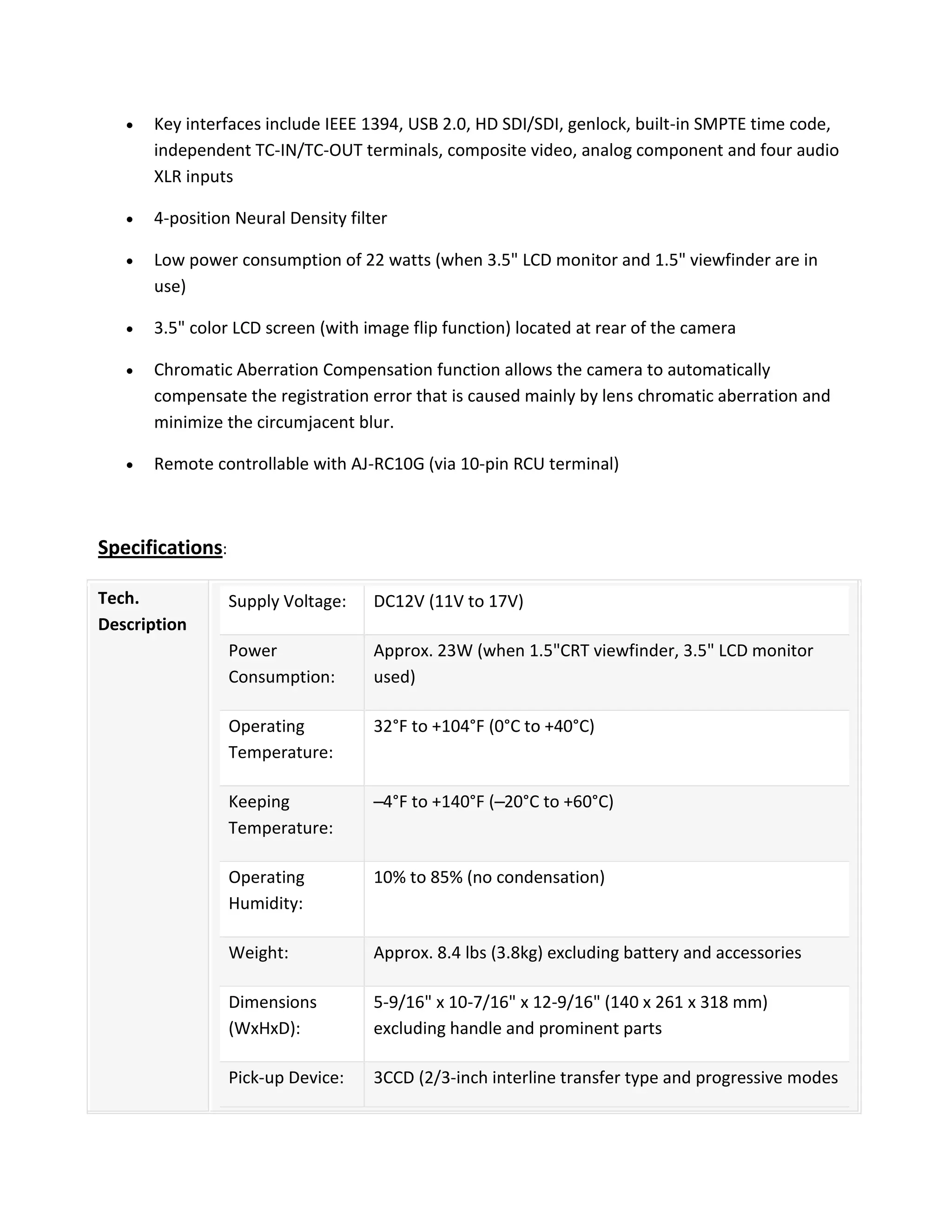 Panasonic ag hpx500 shoulder mounted camcorder | PDF | Digital Audio ...
