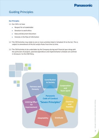 Panasonic India CSR Policy | PDF