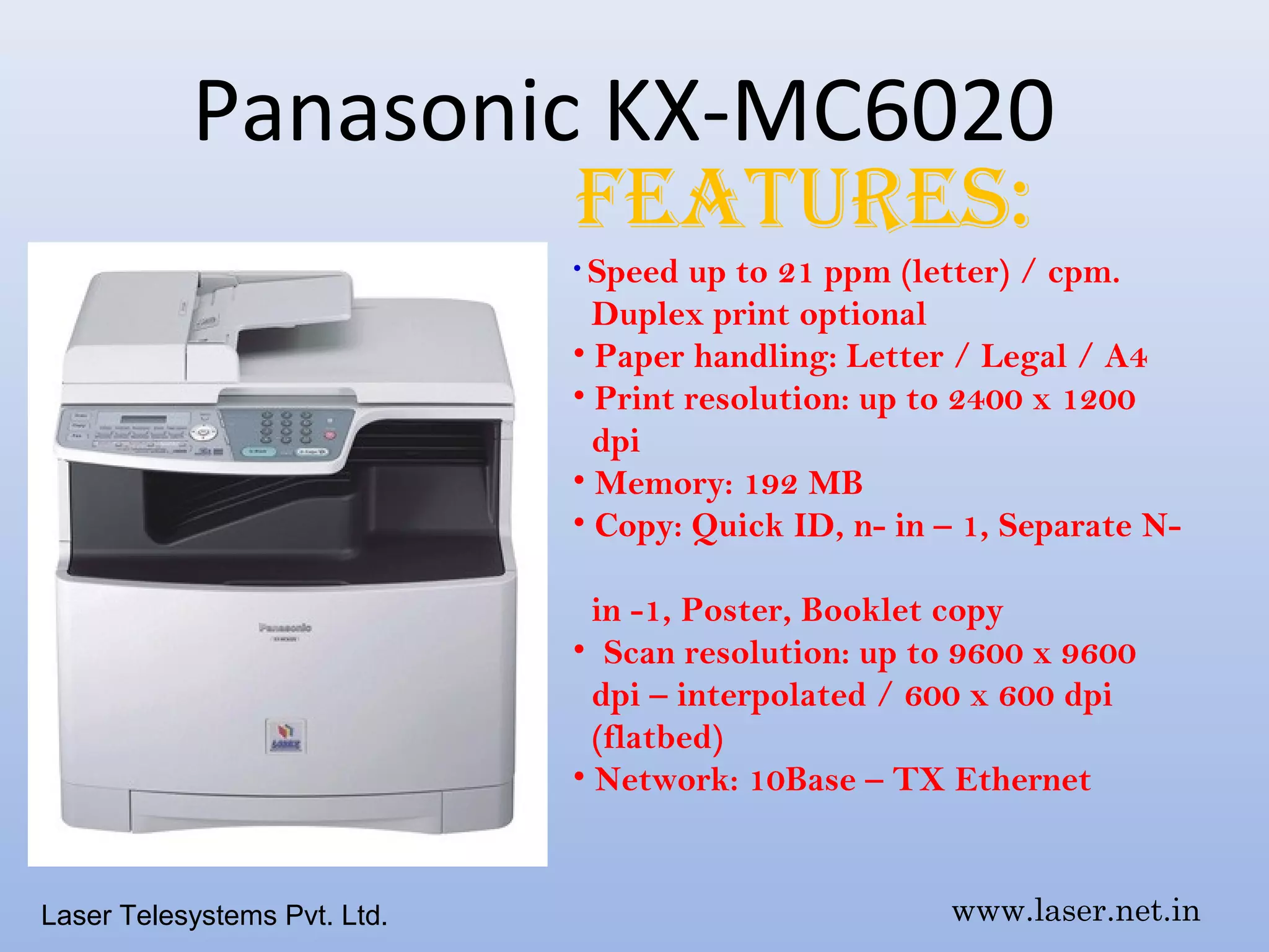Panasonic KX-MC6020 | PPT