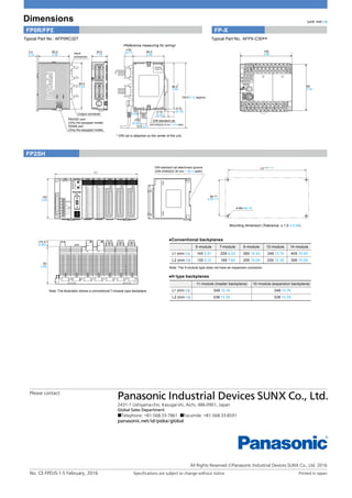 Panasonic plc fp series | PDF