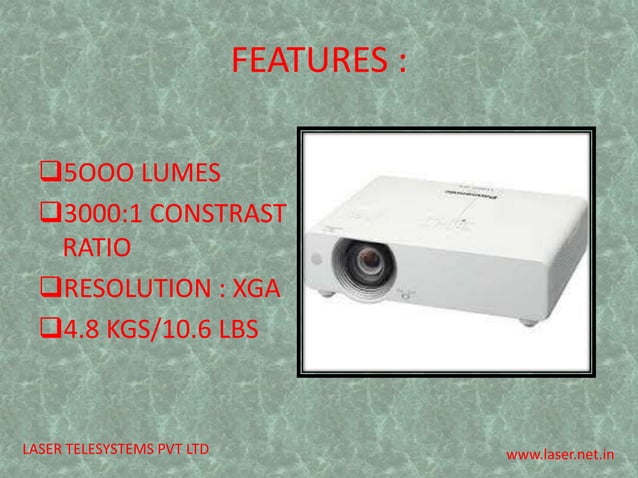 PANASONIC PROJECTOR PT-VX505N | PPTX | Technology & Computing