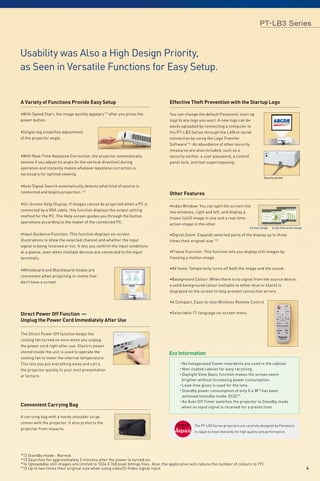 Panasonic Pt Lb3 Ea2 | PDF | Computer Peripherals | Computing