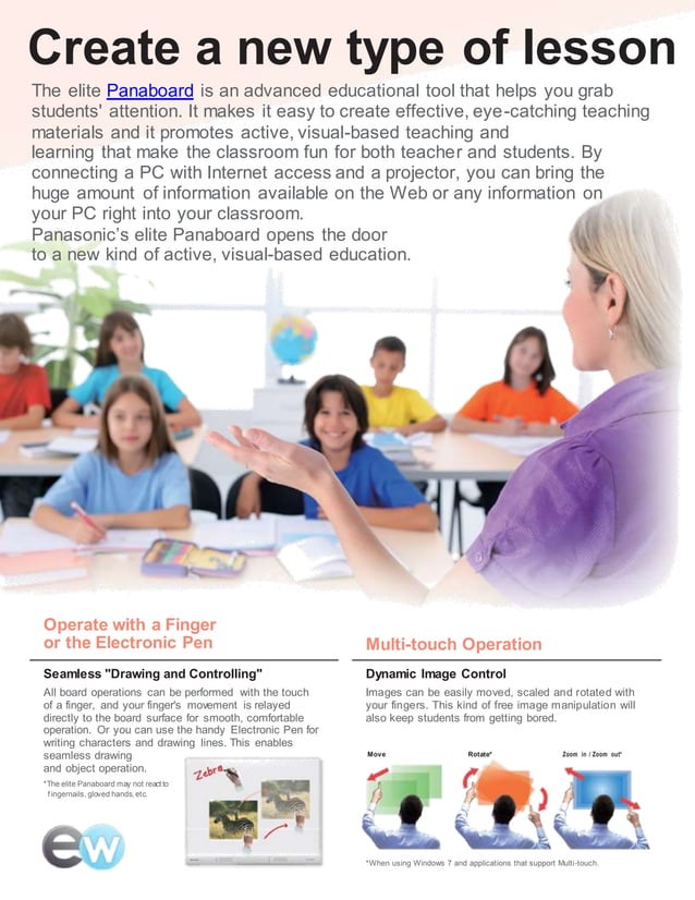 Panasonic UB-T880W/UB-T880 Interactive Whiteboard | PDF