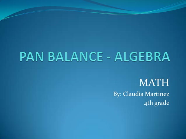 Pan balance algebra | PPTX