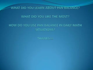 Pan balance algebra | PPTX