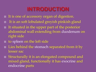 ANATOMY OF PANCREAS | PPTX