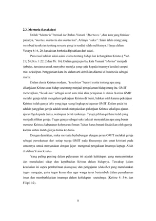 Panca pelayanan GEREJA MASEHI INJILI DI TIMOR (GMIT) | PDF