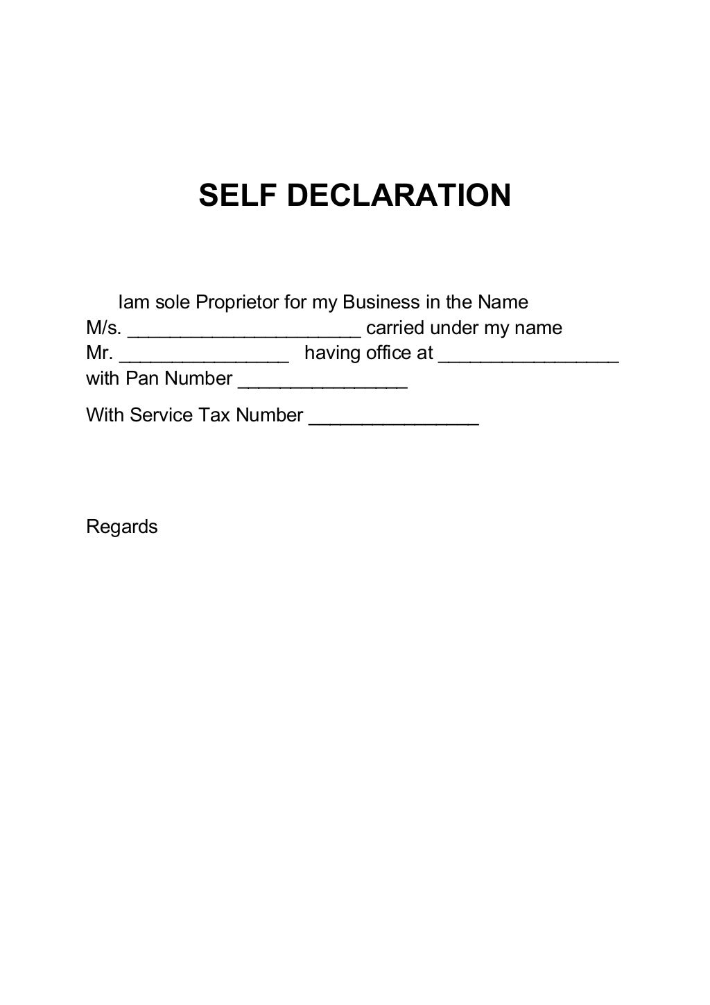 Pan Card Declaration Letter Format 1 pan-card-declaration-letter-format-1