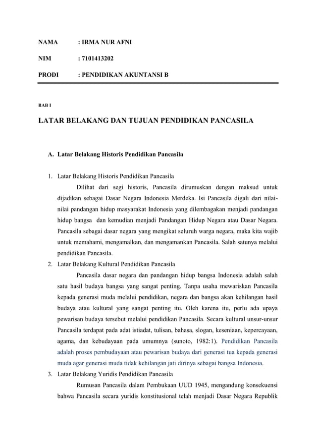 Pendidikan Pancasila | PDF