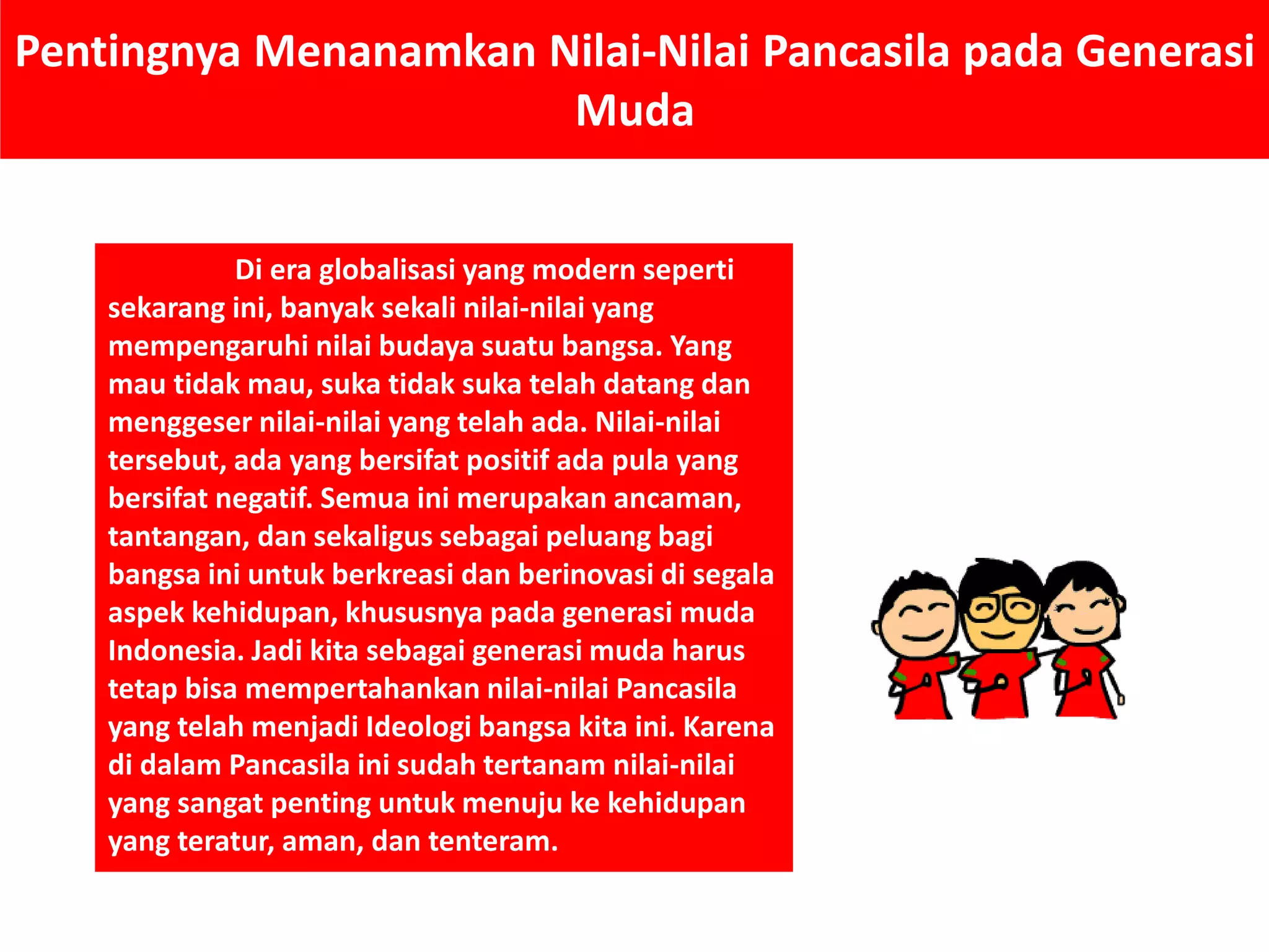 Pancasila dalam gaya hidup remaja ppt | PPT