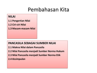 Pancasila Sebagai Sumber Nilai | PPTX