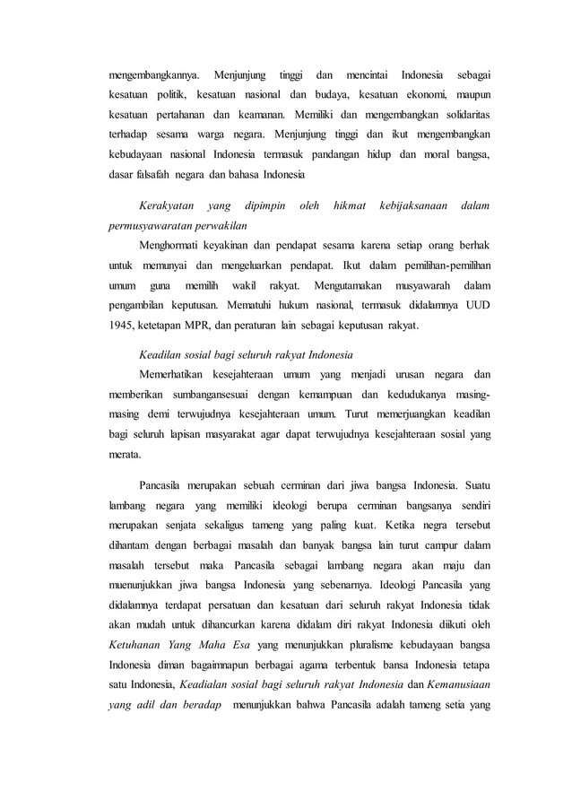 Pancasila sebagai alat pemersatu bangsa | PDF