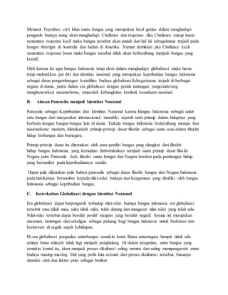 Pancasila sebagai karakter dan identitas bangsa | DOCX