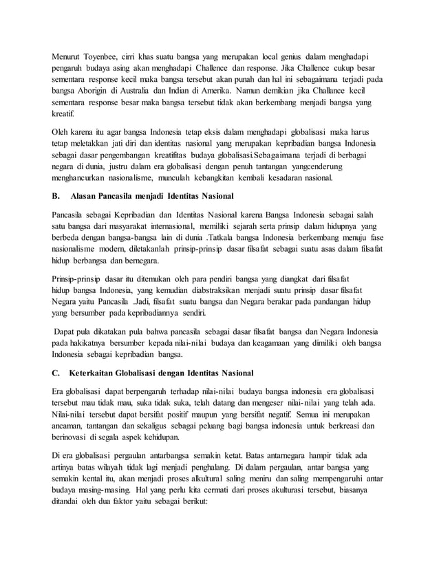 Pancasila sebagai karakter dan identitas bangsa | DOCX