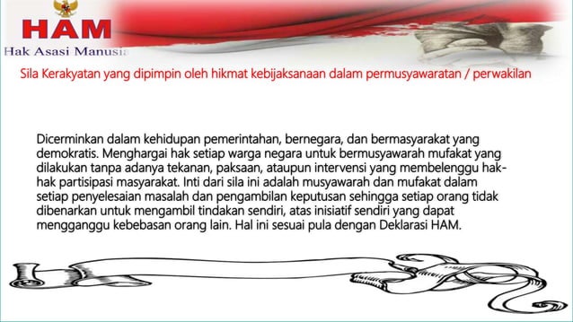 Pancasila sebagai paradigma pengembangan HAM | PPT