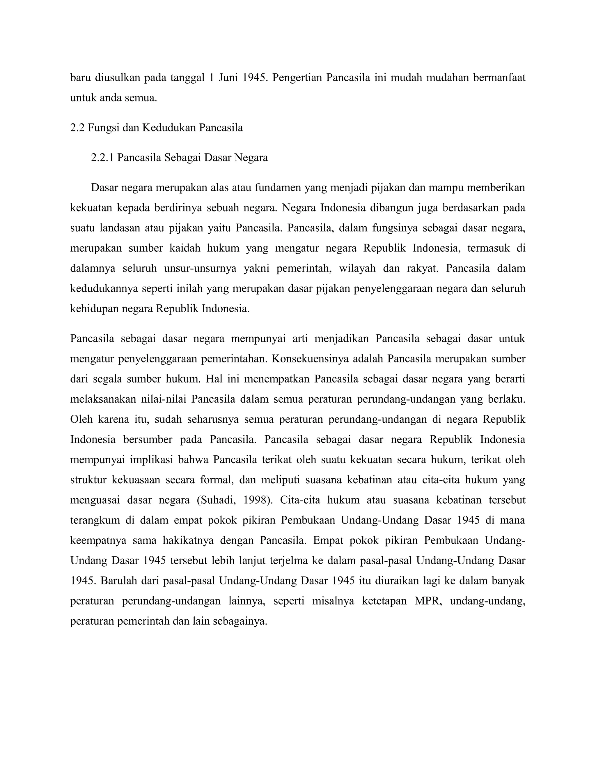 Pancasila sebagai paradigma pengembangan hukum | DOC