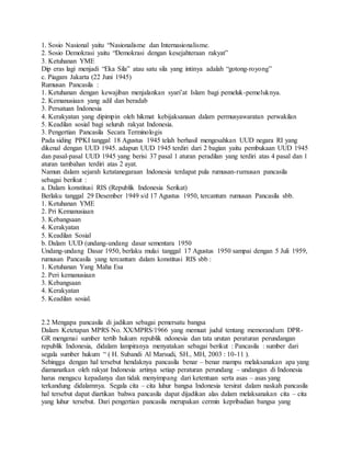 Pancasila sebagai pemersatu bangsa | DOCX