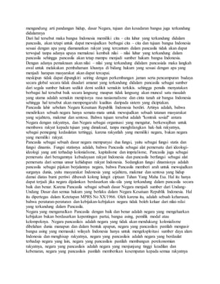 Pancasila sebagai pemersatu bangsa | DOCX