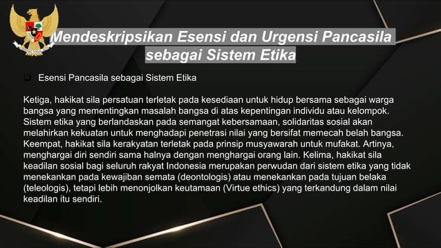 Pancasila sebagai sistem etika | PPTX