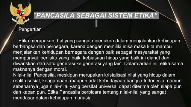 Pancasila sebagai sistem etika | PPTX