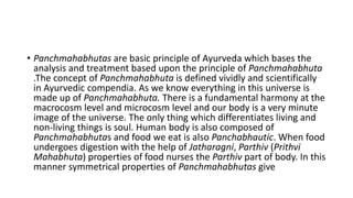 Pancha Mahabhuta PPT Dr. Sujit Kumar MD Kriya Sharira | PPTX
